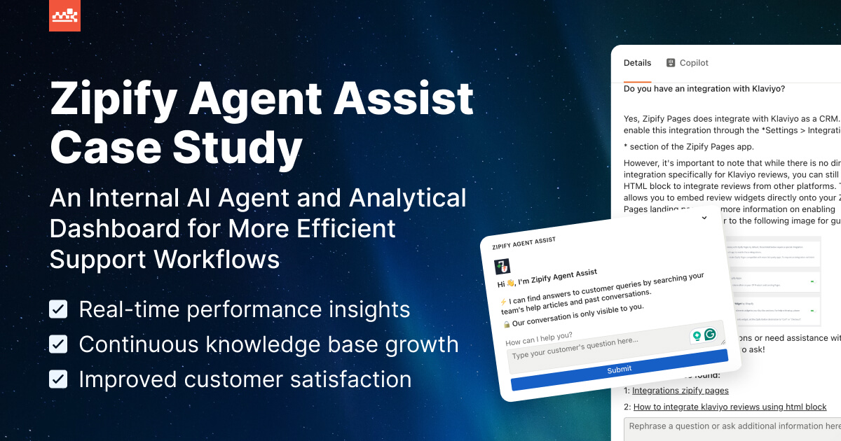 Zipify Agent Assist Case Study - Master of Code Global